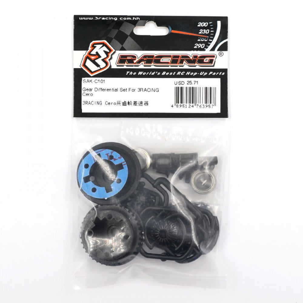 3Racing SAK-C101 Gear Differential Set for Cero – Smokem