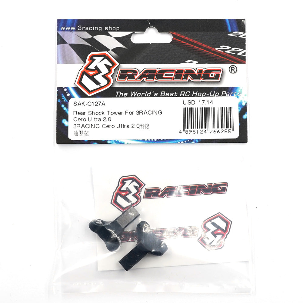 3Racing SAK-C127A Rear Shock Tower for Cero Ultra 2.0 – Smokem