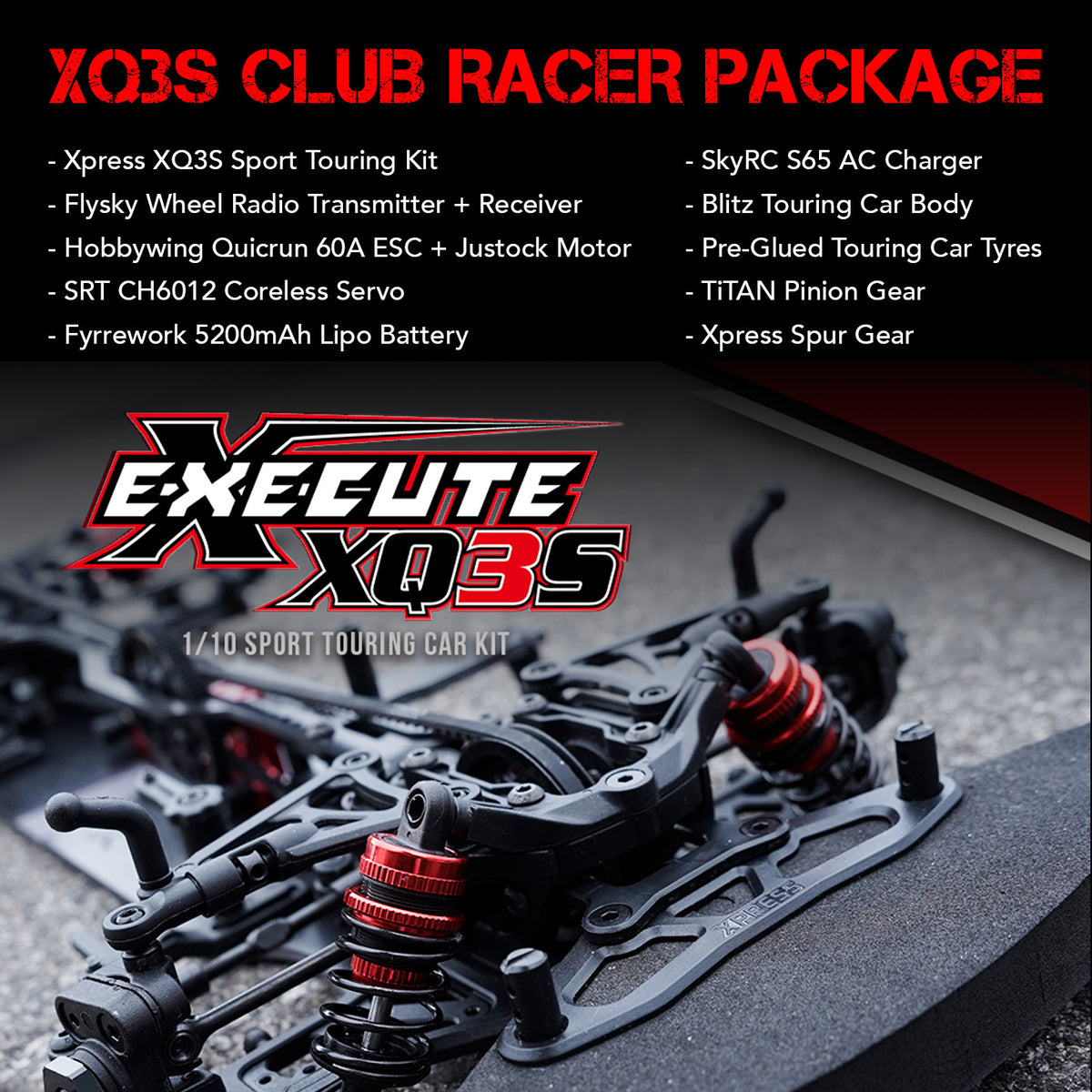 Smokem XQ3S Club Racer Touring Car Package | Smokem