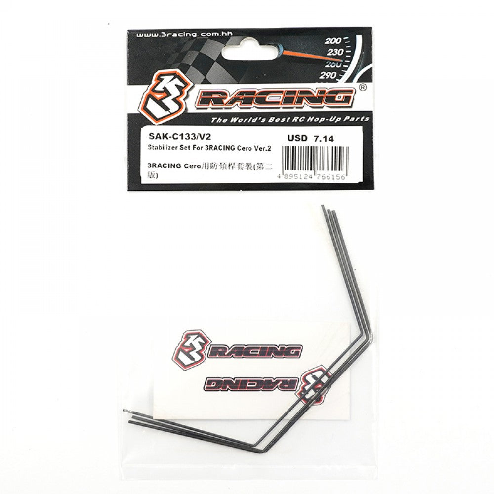 3Racing SAK-C133/V2 Stabilizer Set for Cero Ver.2 – Smokem