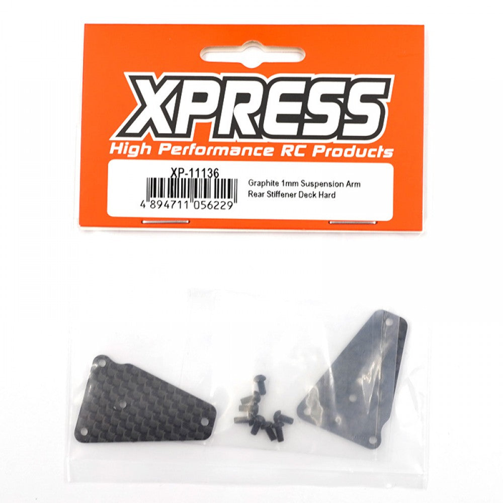 Xpress XP-11136 Carbon Fiber 1.0mm Suspension Arm Rear Stiffener Deck ...