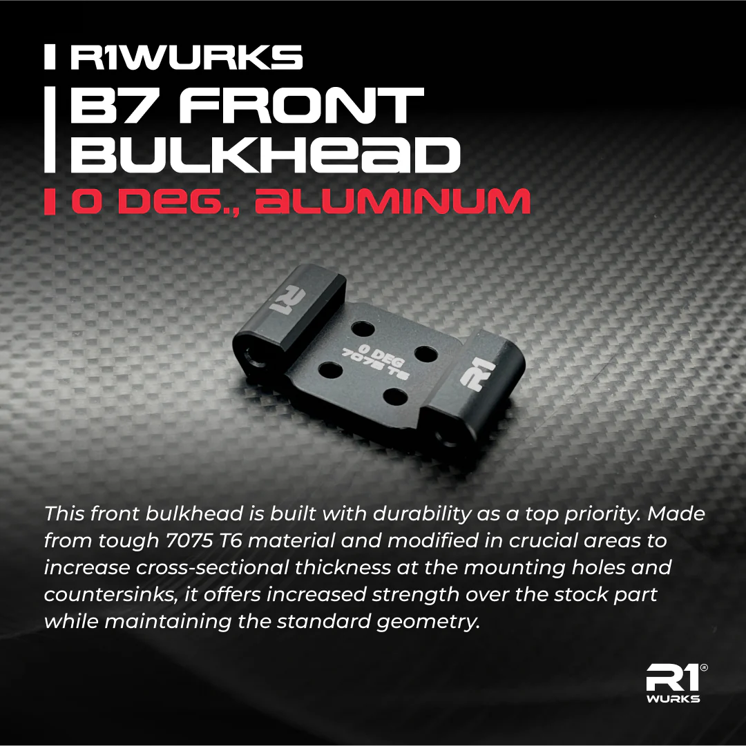 R1 Wurks 900053 B7 Aluminum Front Bulkhead, 0 deg – Smokem