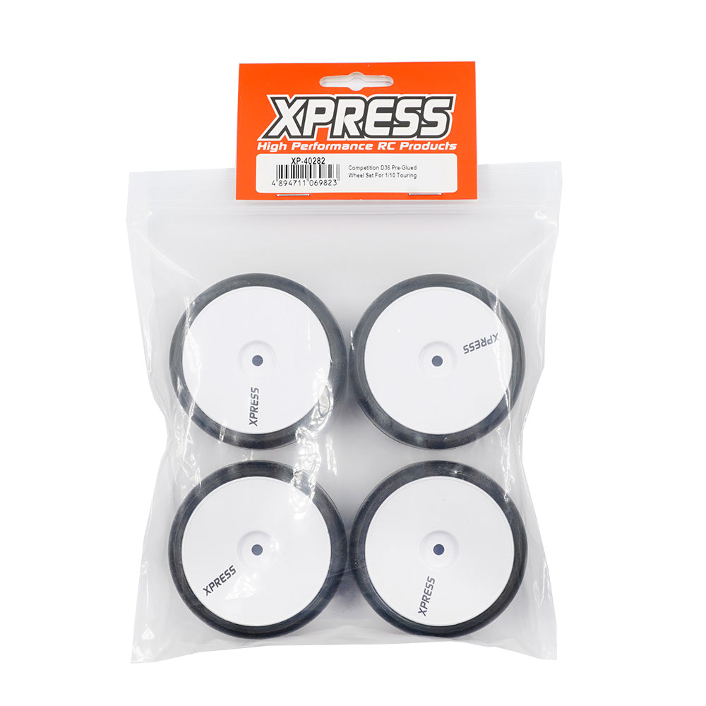 Xpress XP-40282 Competition D36 Pre-Glued Tyre Set for 1/10 Touring ...